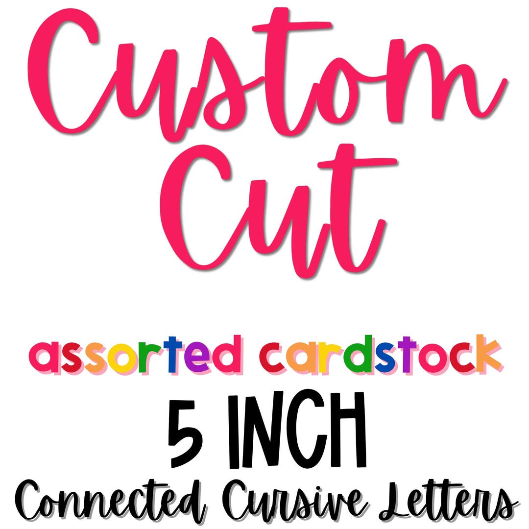 CUSTOM BULLETIN BOARD Letters | 5 Inch Connected Cursive Letters ...