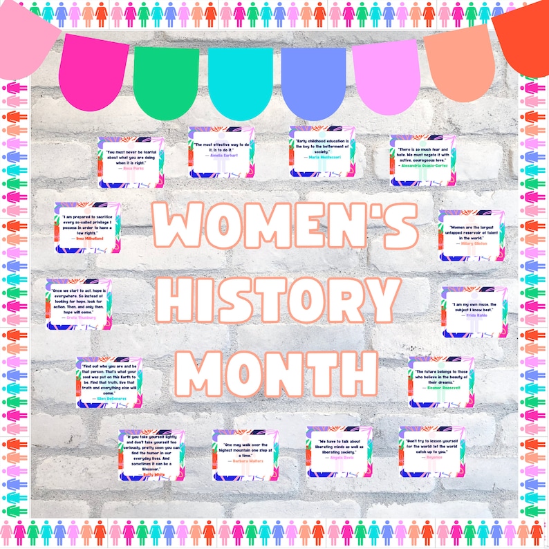 WOMEN'S HISTORY MONTH Bulletin Board Display | Female Leaders ...