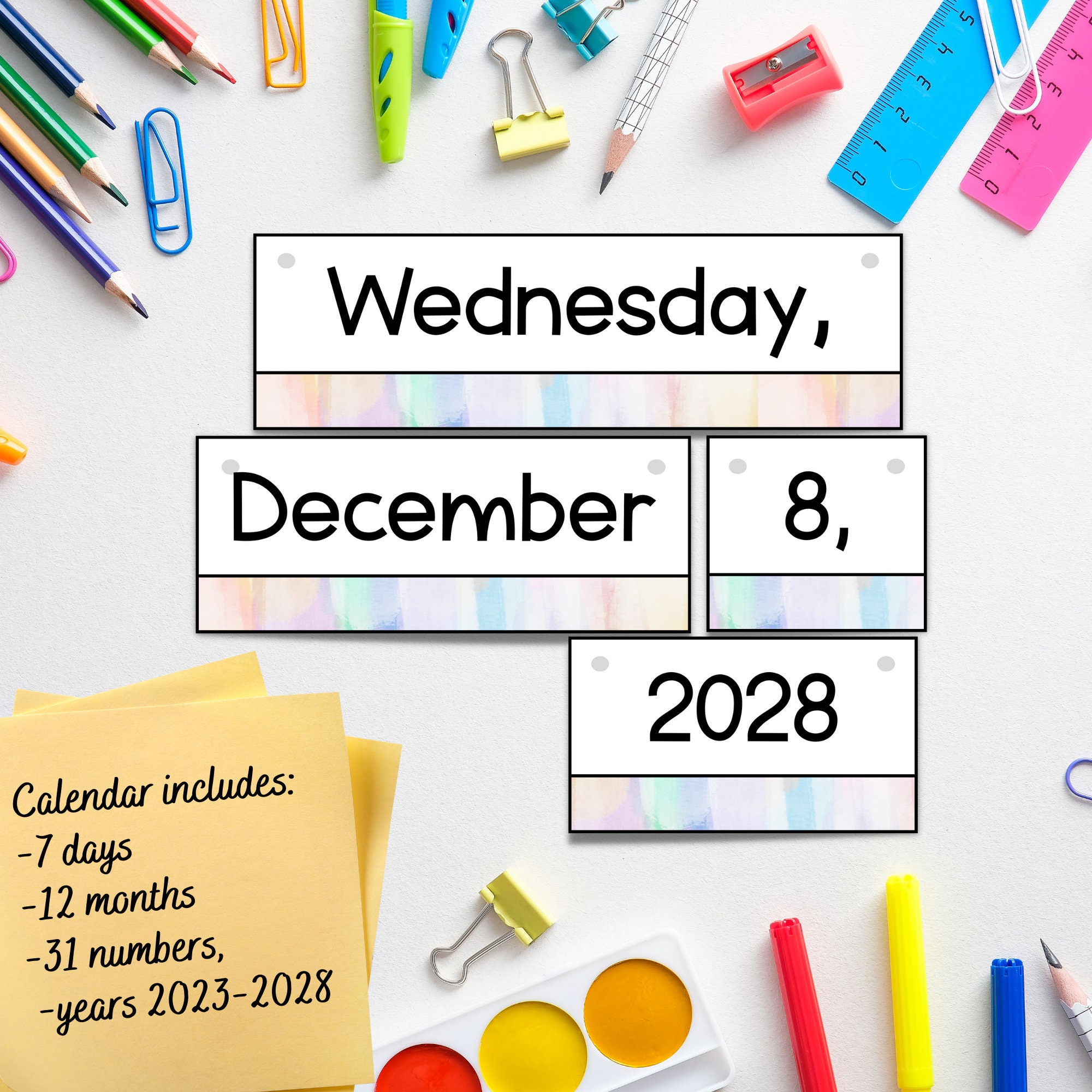 CLASSROOM FLIP CALENDAR Pastel Paint Pastel Decor - Etsy