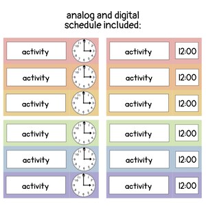 EDITABLE CLASS SCHEDULE Pastel Flower Retro Classroom Time Table Visual ...