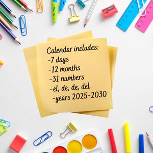 Spanish Flip Calendar: Confetti Classroom Decor - Etsy