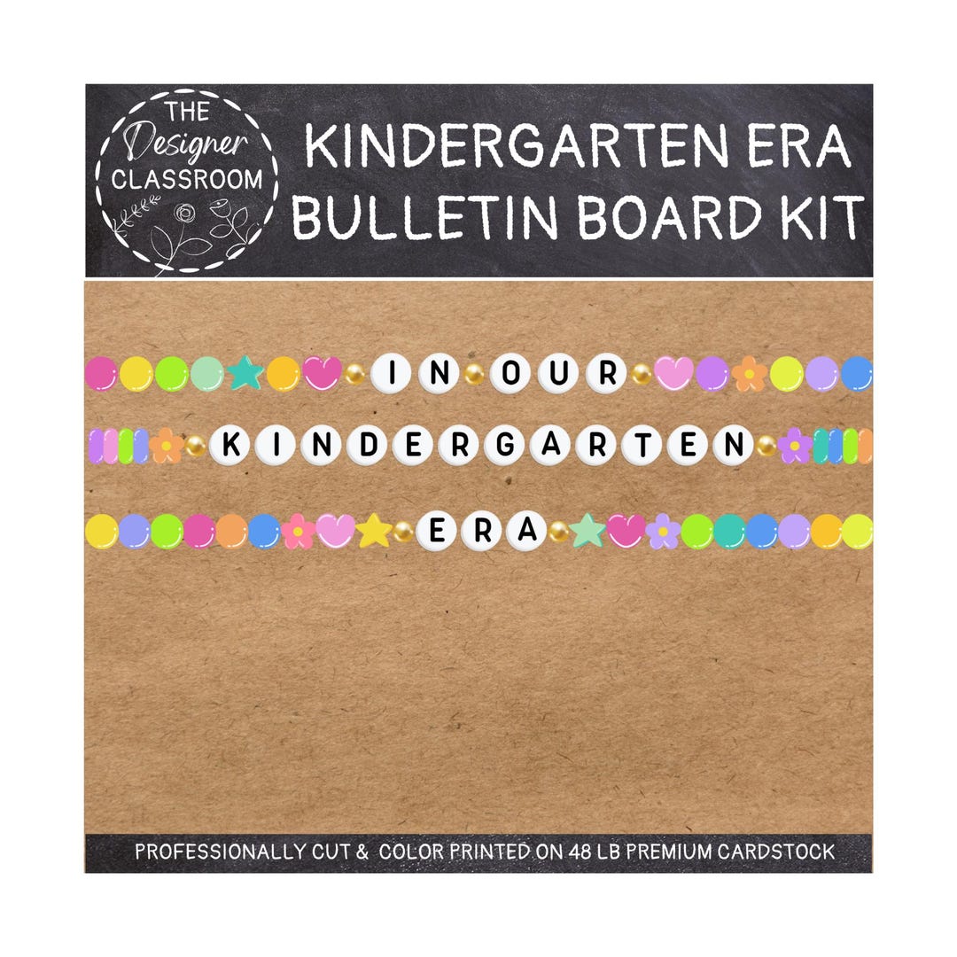 KINDERGARTEN ERA Bulletin Board Kit | Friendship Bracelete Bead ...
