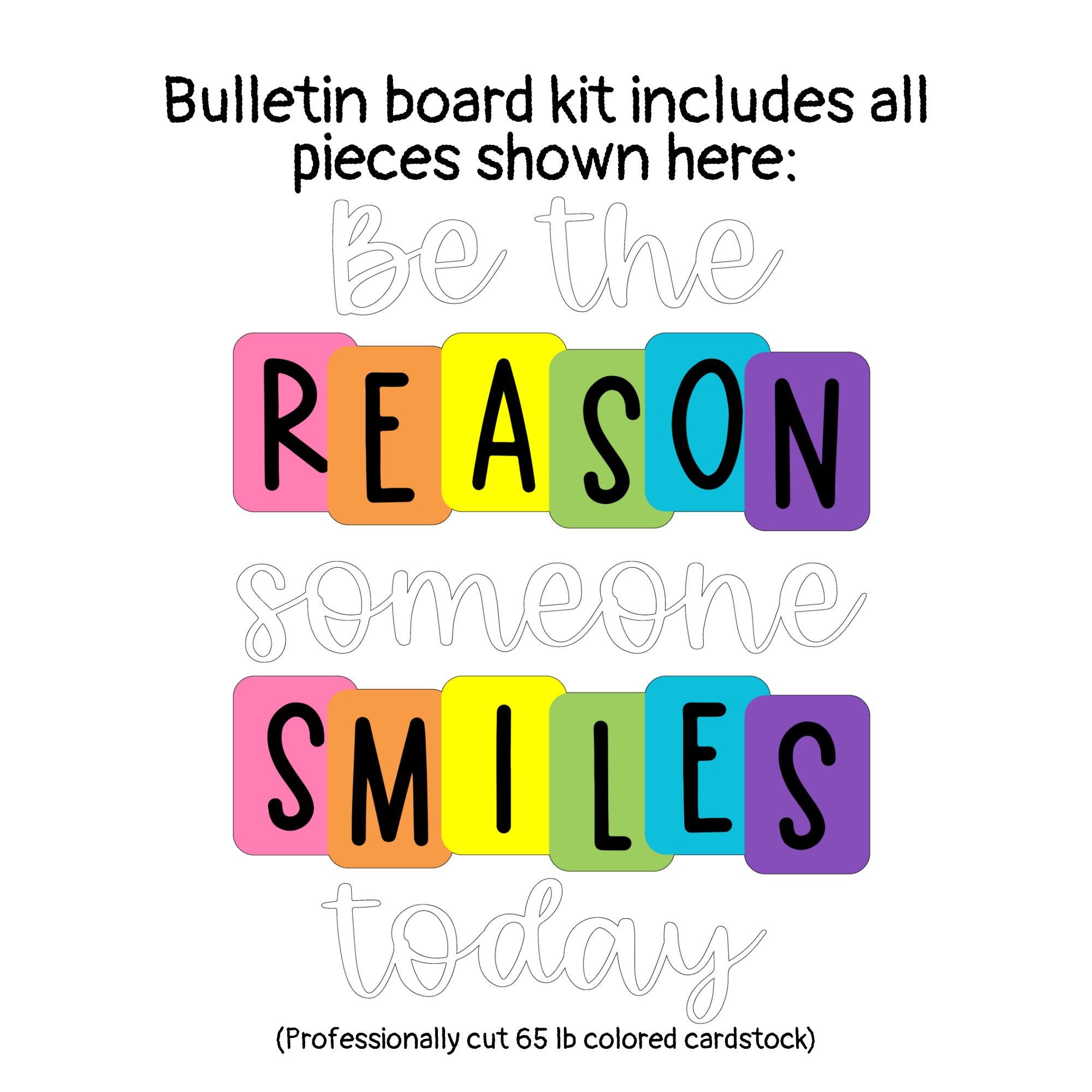 Kindness Quote Bulletin Board Kit: Rainbow Cardstock Letters - Etsy