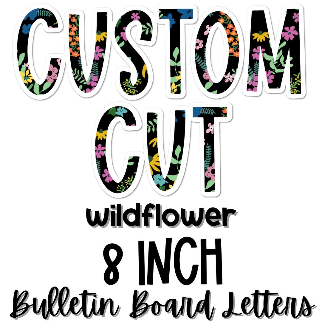 Wildflower Bulletin Board Letters: Custom Classroom Decor (8 Inch) - Etsy