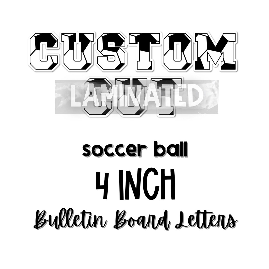 Laminated Soccer Ball Letters: Sports Theme Bulletin Board Decor - Etsy