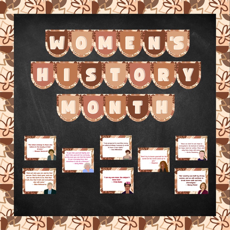 WOMEN'S HISTORY MONTH Bulletin Board Female Leaders - Etsy