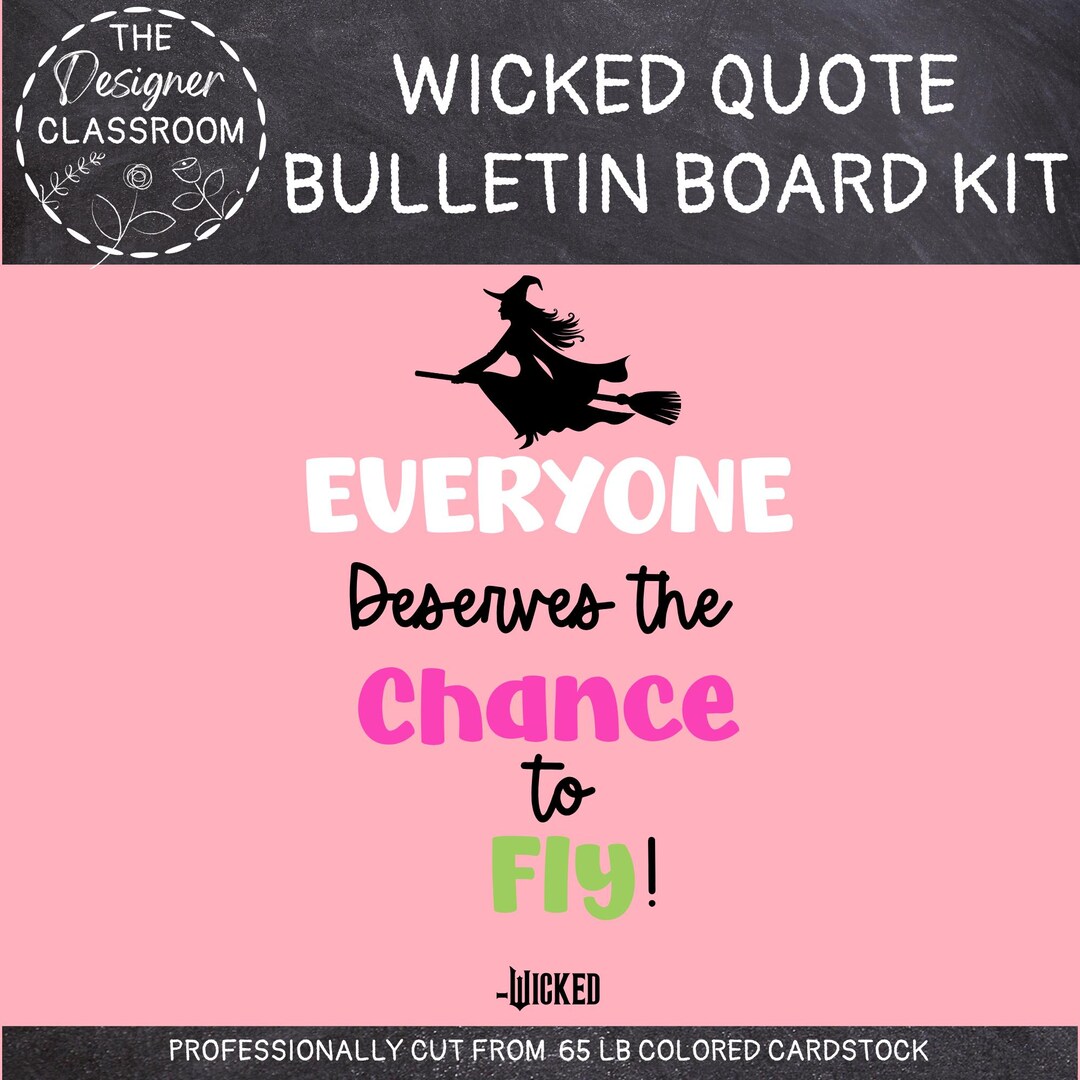 Wicked Musical Bulletin Board Kit: Pink & Green Broadway Theme - Etsy ...