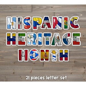 Hispanic Heritage Month Bulletin Board Letters | Classroom Decor - Etsy