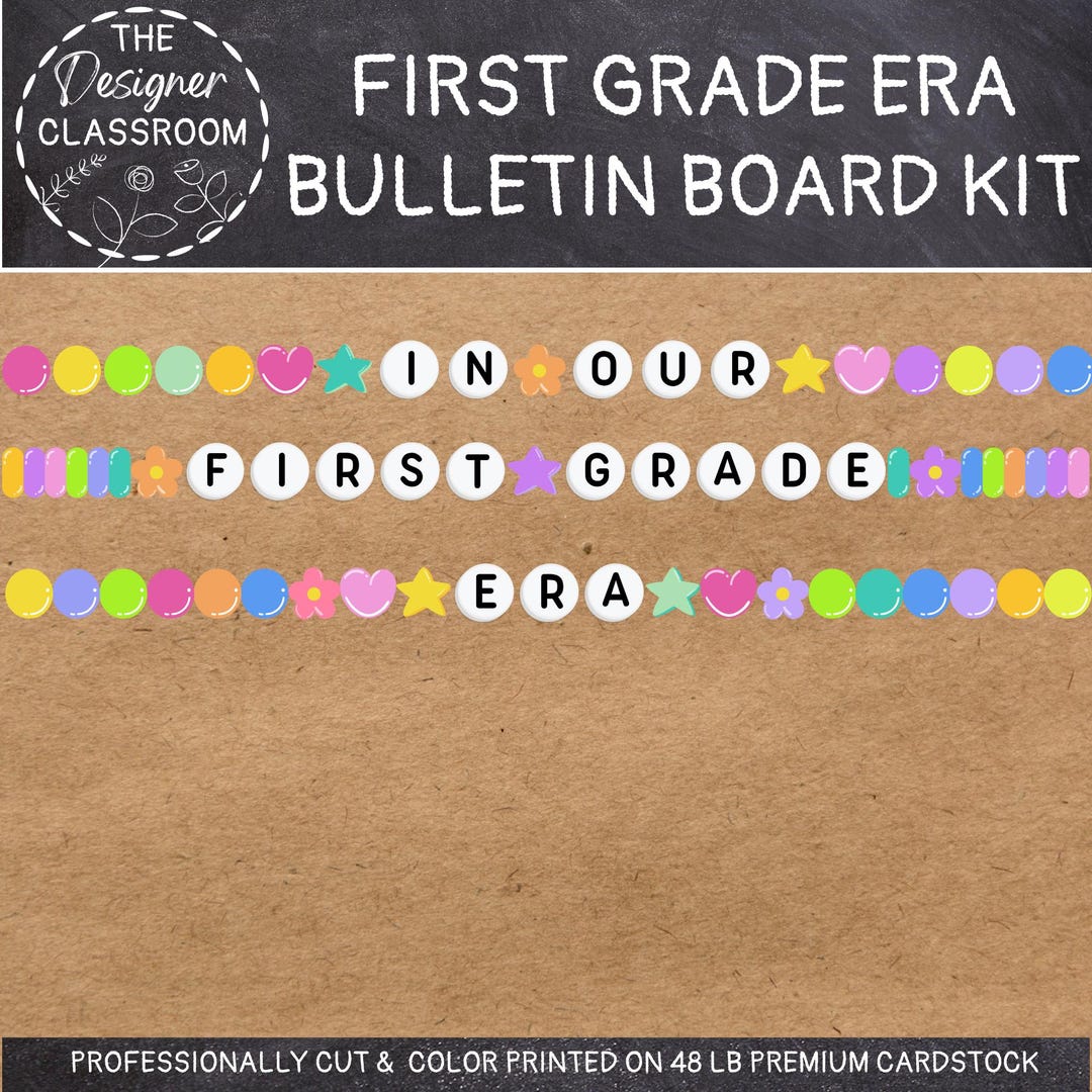 FIRST GRADE ERA Bulletin Board Kit | Friendship Bracelete Bead ...