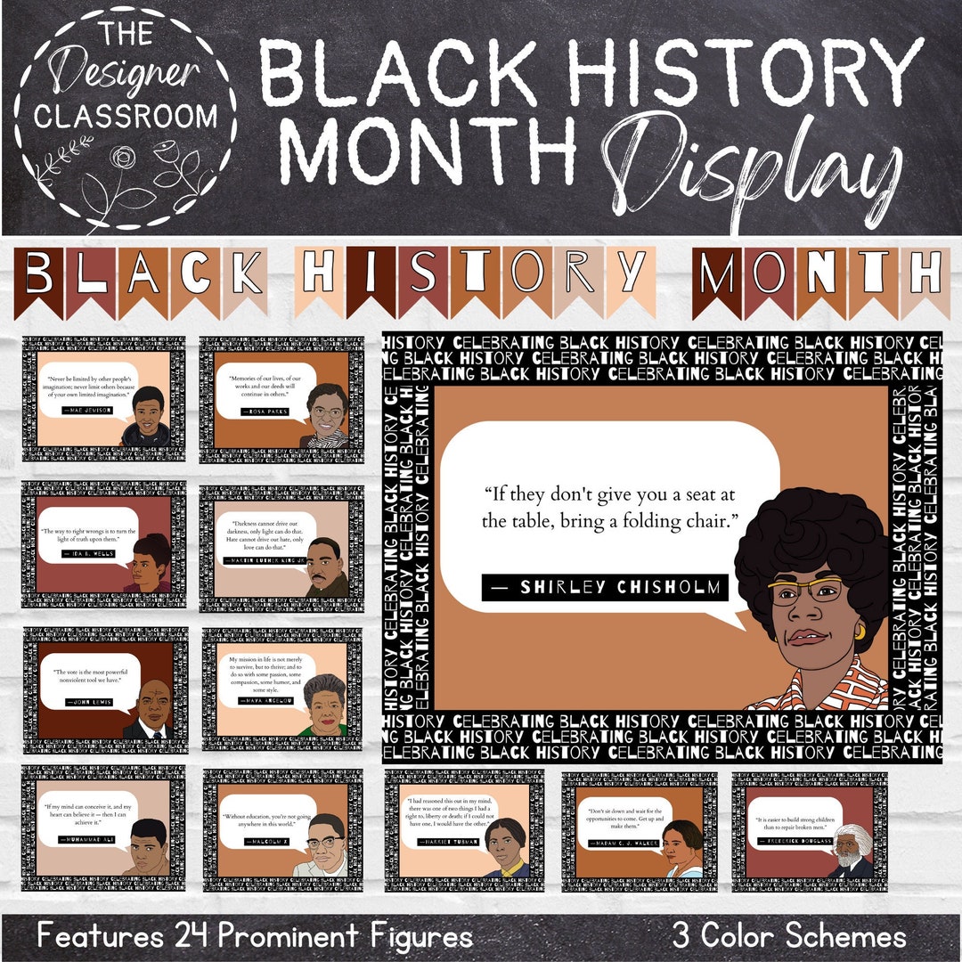 Black History Month Classroom Display: 24 Prominent Figures (digital ...