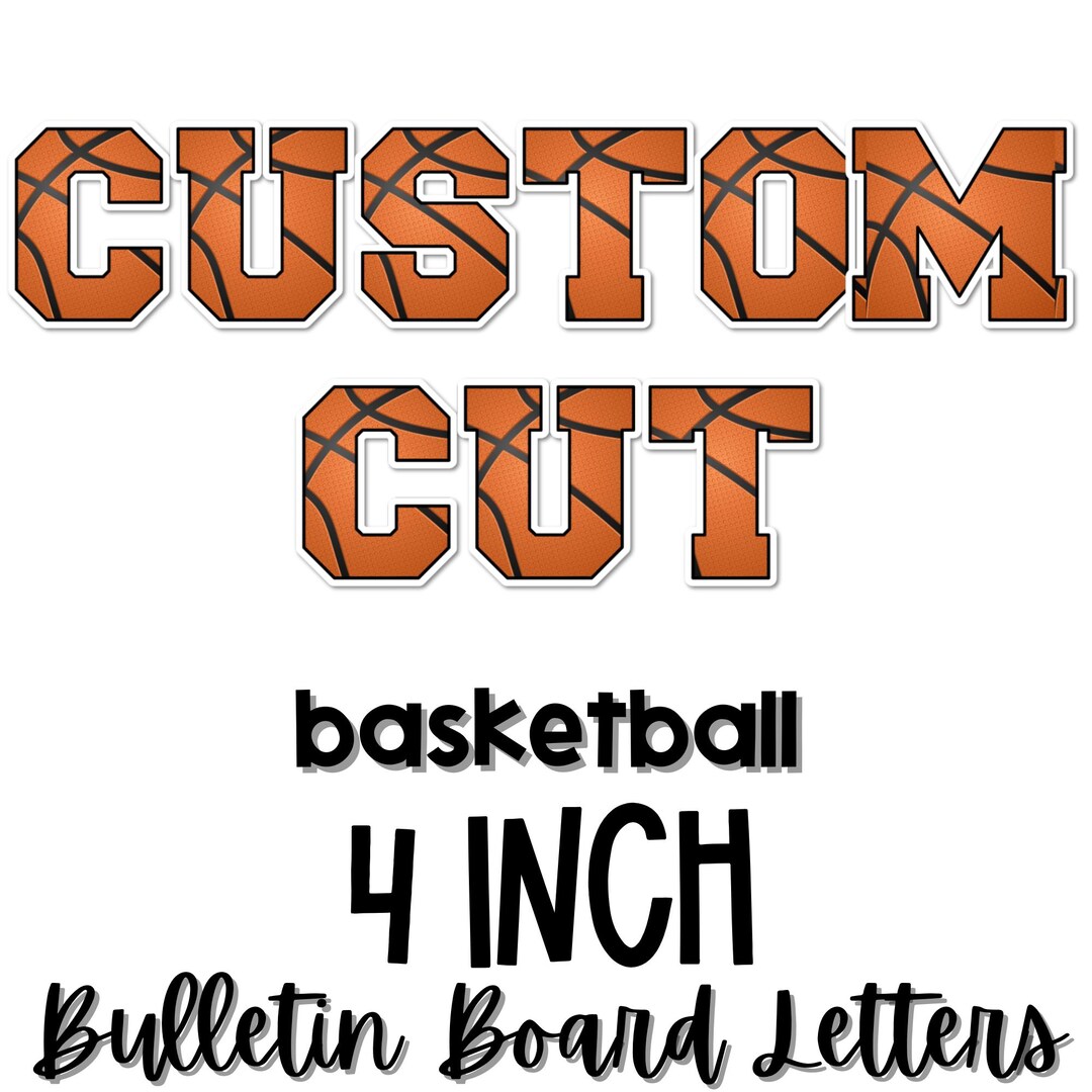 CUSTOM CUT BASKETBALL Letters | 4 Inch Basketball Letters | Sports ...