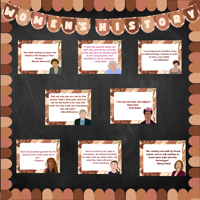 WOMEN'S HISTORY MONTH Bulletin Board | Female Leaders | Influential ...
