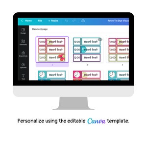 EDITABLE CLASS SCHEDULE Retro Tie Dye Classroom Decor Retro Classroom ...