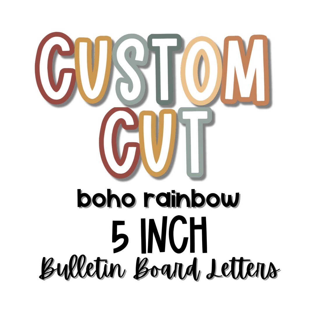 Custom 5 Inch Bulletin Board Letters: Boho Classroom Decor - Etsy