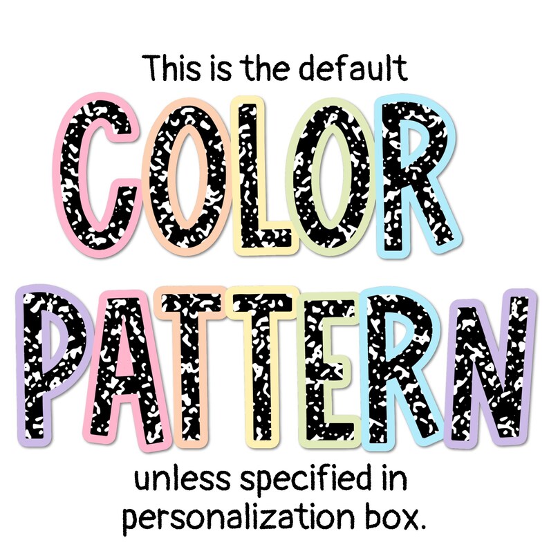 Custom 8 Inch Pastel Bulletin Board Letters: Classroom Decor - Etsy