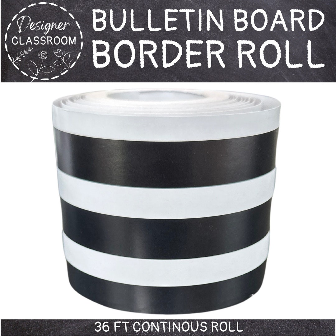 Black and White Stripe Bulletin Board Border: Modern Classroom Decor - Etsy