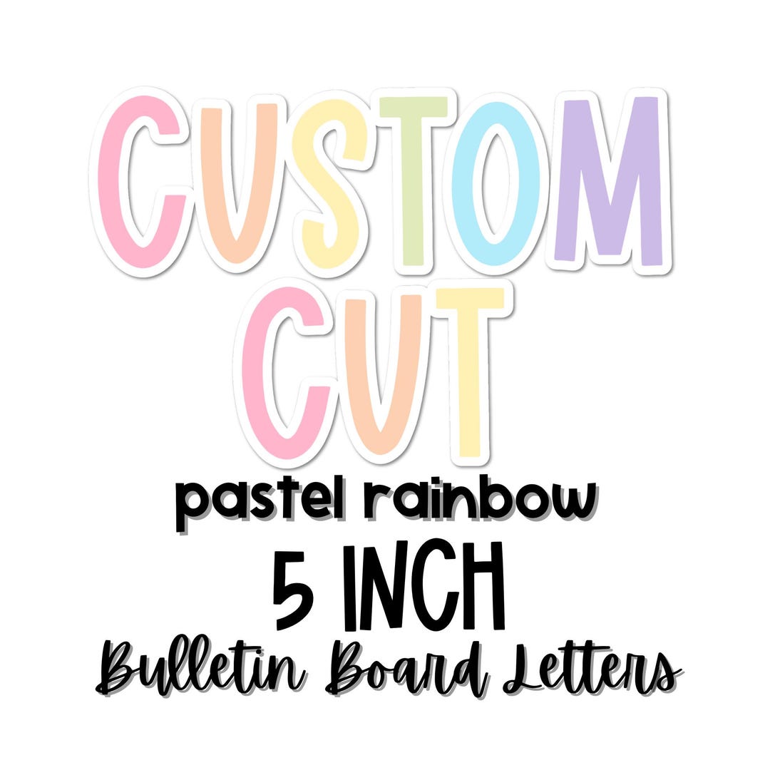 Custom 5-inch Pastel Bulletin Board Letters - Etsy