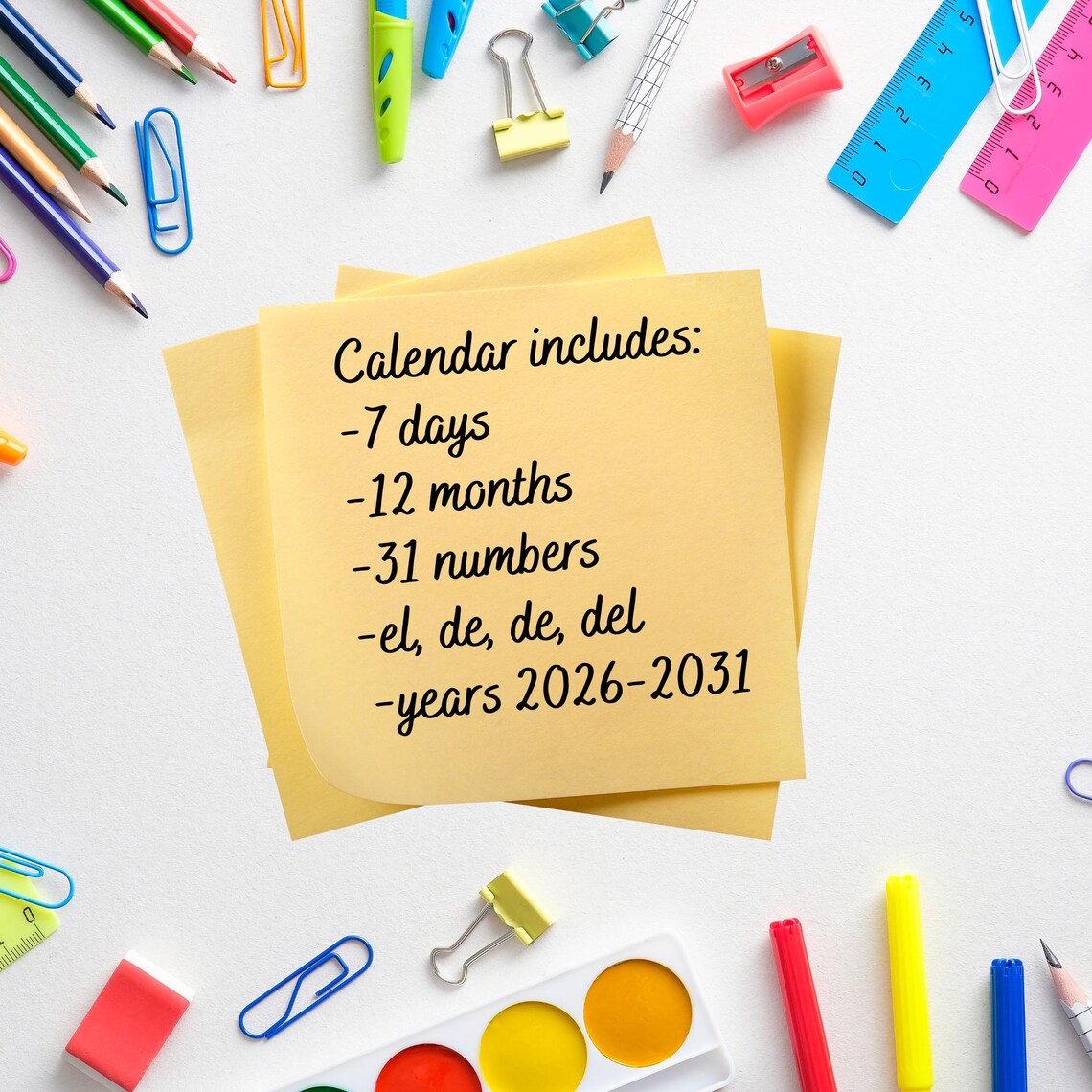 Spanish Flip Calendar: Pencil Design, Classroom Decor - Etsy