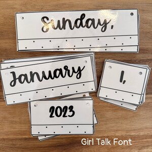 CLASSROOM FLIP CALENDAR Black and White Polka Dots Classroom Calendar ...