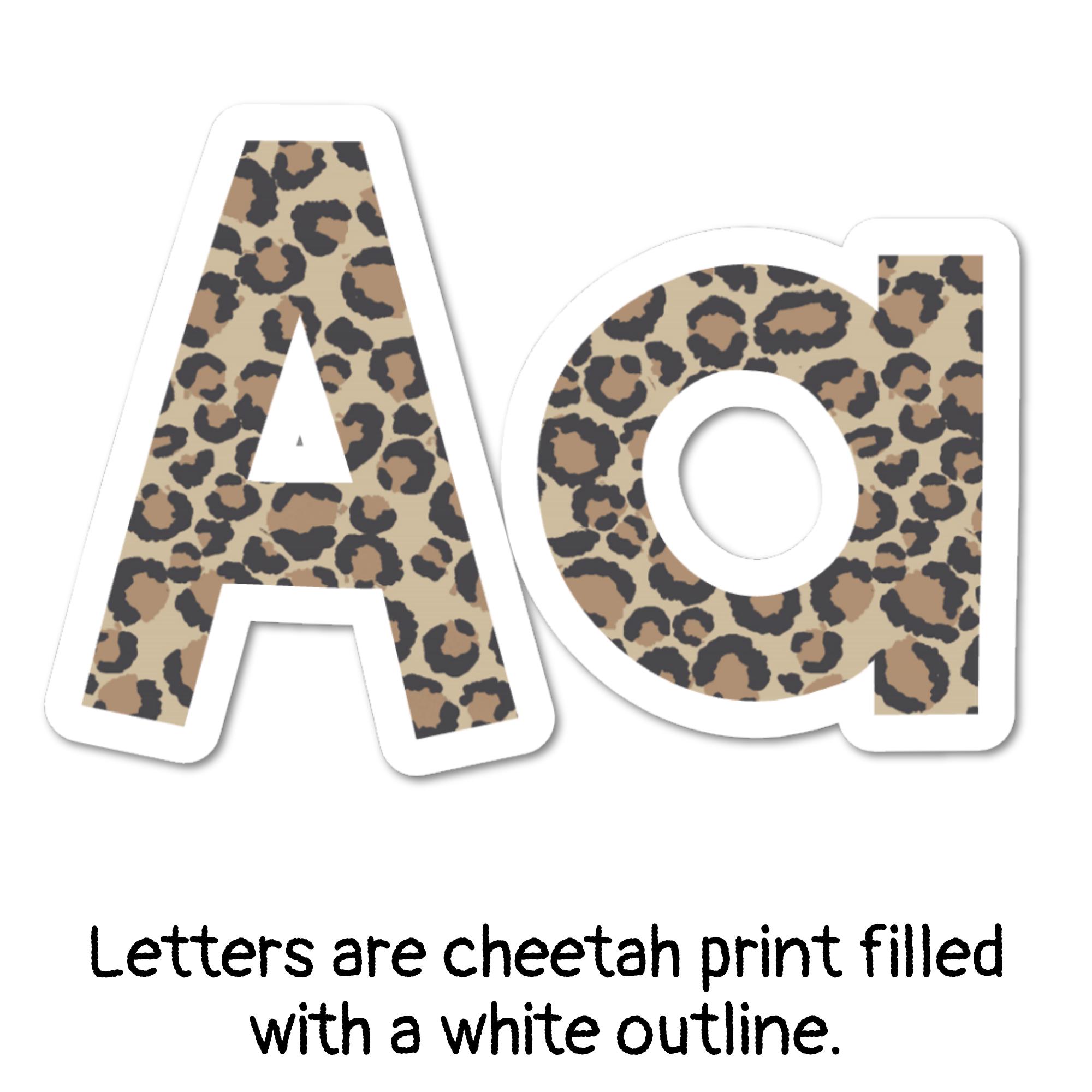 Custom 5" Cheetah Print Bulletin Board Letters - Etsy