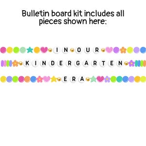 KINDERGARTEN ERA Bulletin Board Kit | Friendship Bracelete Bead ...