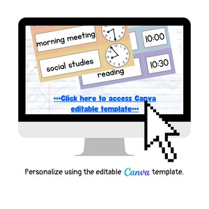 EDITABLE CLASS SCHEDULE Pastel Flower Retro Classroom Time Table Visual ...