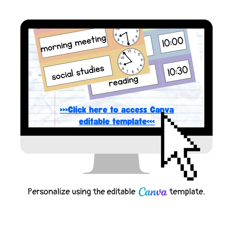 EDITABLE CLASS SCHEDULE Pastel Flower Retro Classroom - Etsy