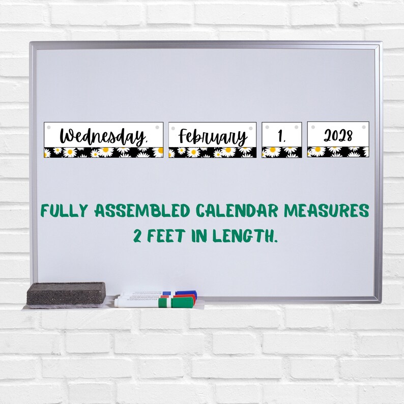 CLASSROOM FLIP CALENDAR Daisy Classroom Calendar Set - Etsy