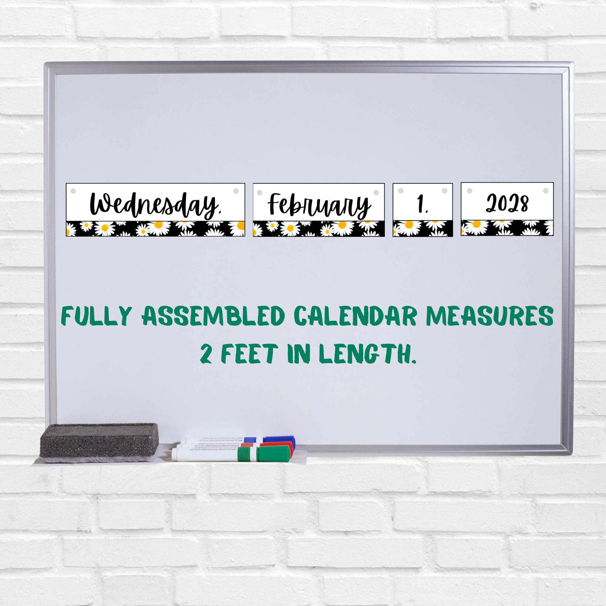 CLASSROOM FLIP CALENDAR Daisy Classroom Calendar Set - Etsy