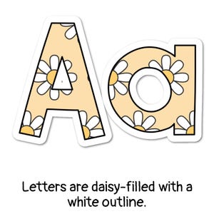 CUSTOM BULLETIN BOARD Letters | 5 Inch Retro Daisy Letters | Retro ...