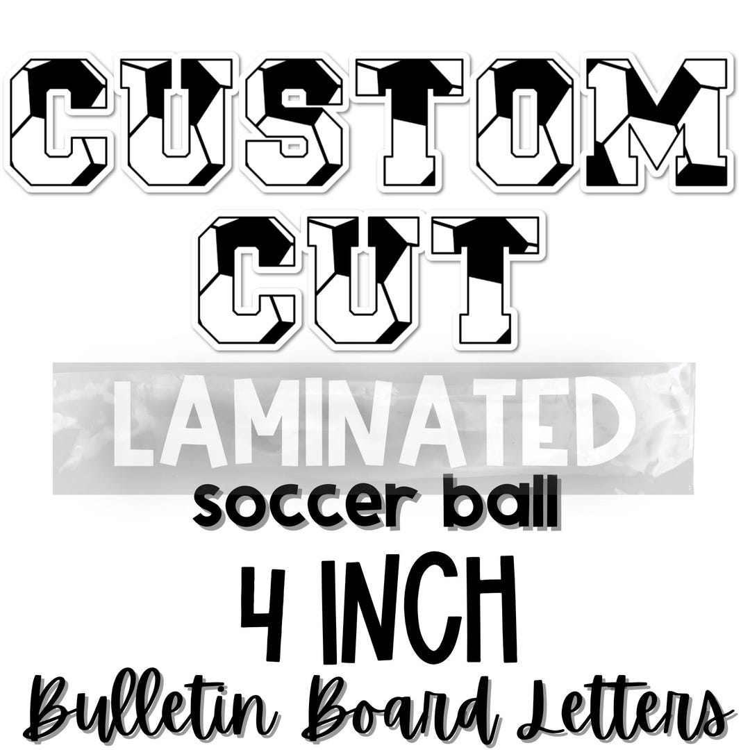 LAMINATED SOCCER Ball Letters | 4 Inch Soccer Ball Letters | Sports ...