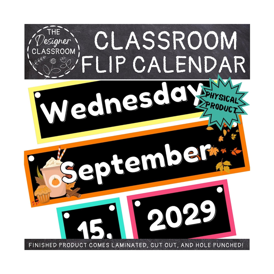 Laminated Classroom Flip Calendar: Months, Days, Years - Etsy