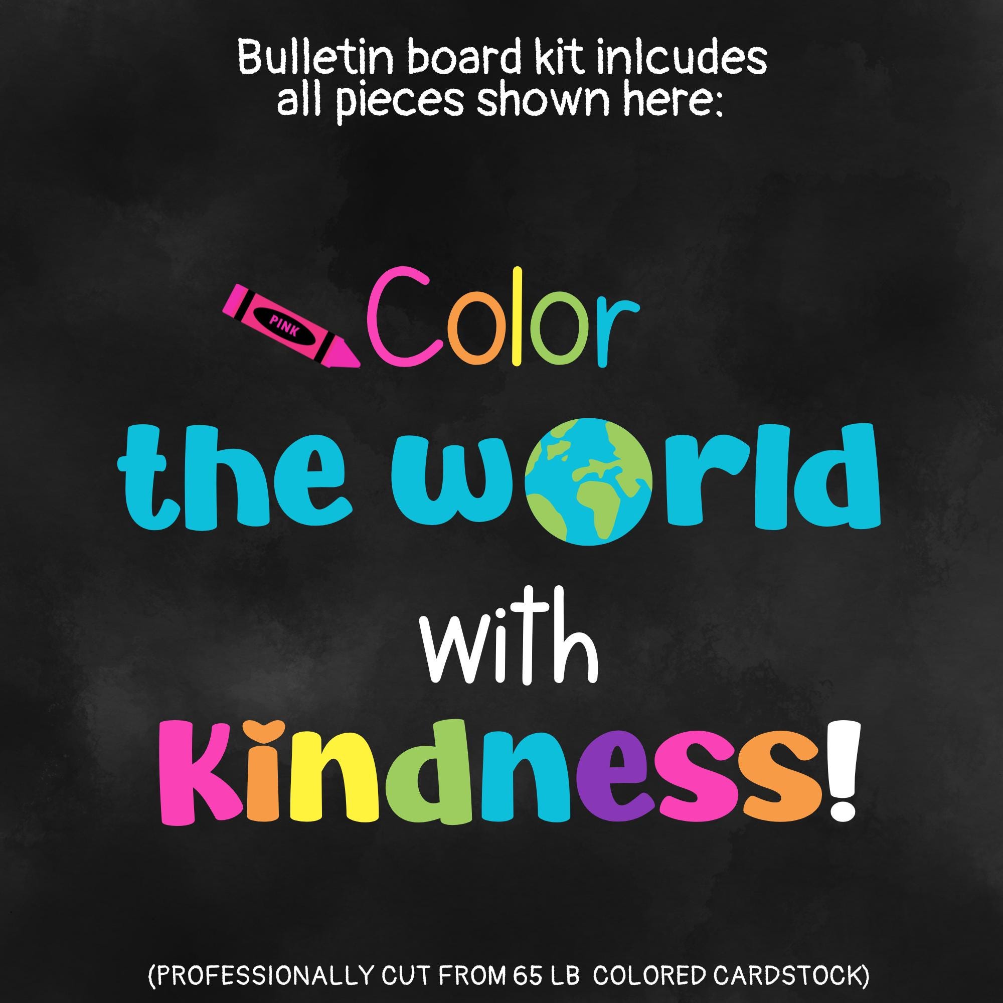 Kindness Bulletin Board Letters: Rainbow Classroom Decor - Etsy