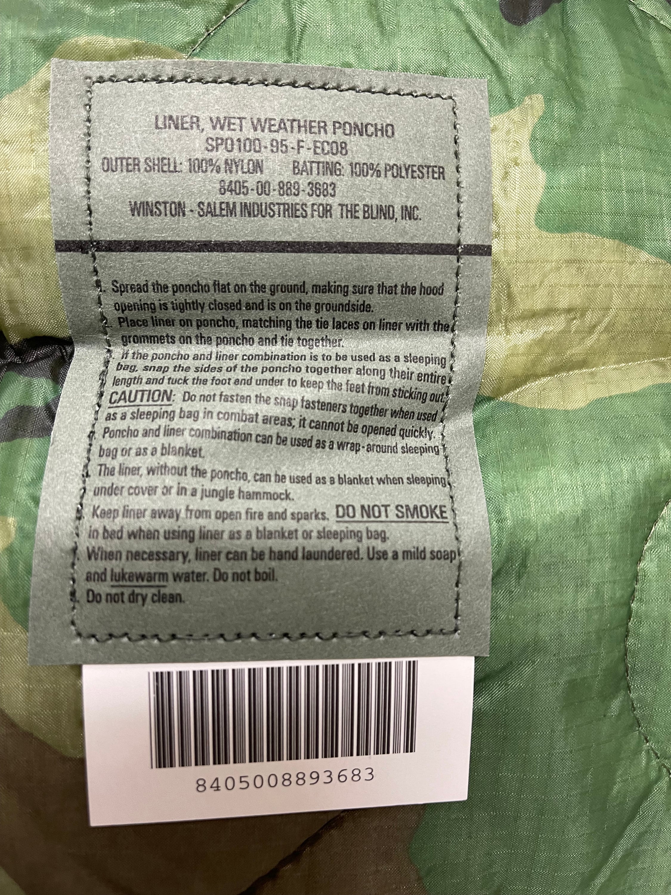 Vintage US Military Issue Poncho Liner - Etsy