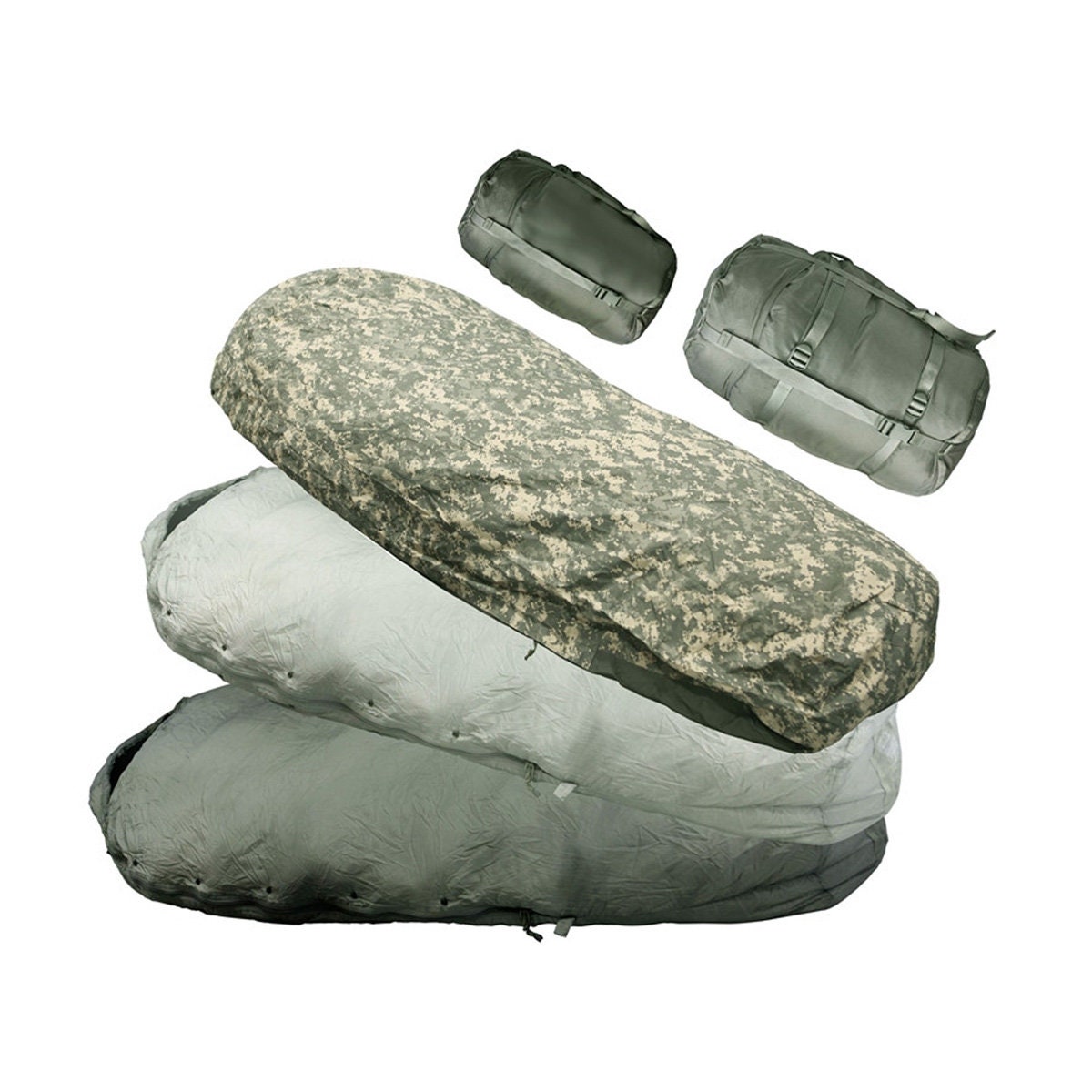 Super Combo Special 5-piece Modular Sleep System, 1 ACU Ruck, 1 Case ...