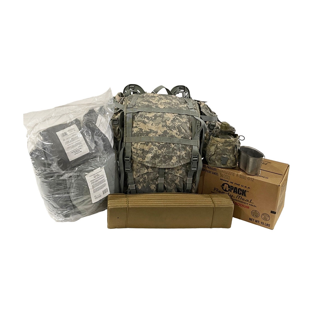 Super Combo Special 5-piece Modular Sleep System, 1 ACU Ruck, 1 Case ...