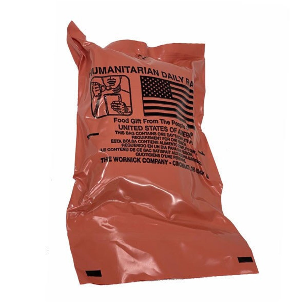 MRE Meals Ready to Eat Humanitarian Daily Rations (no Heater) - Single ...