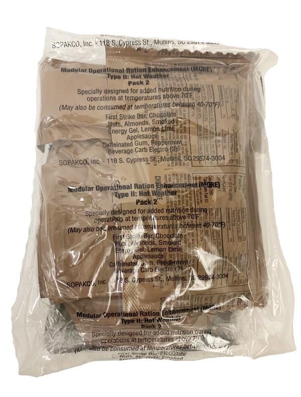 MORE (modular Operational Ration Enhancement) Hot Weather Food Rations ...