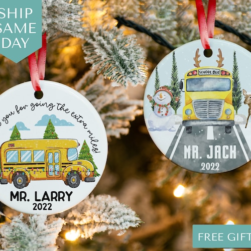 School Bus Driver Christmas Ornament Best Bus Driver Gift - Etsy