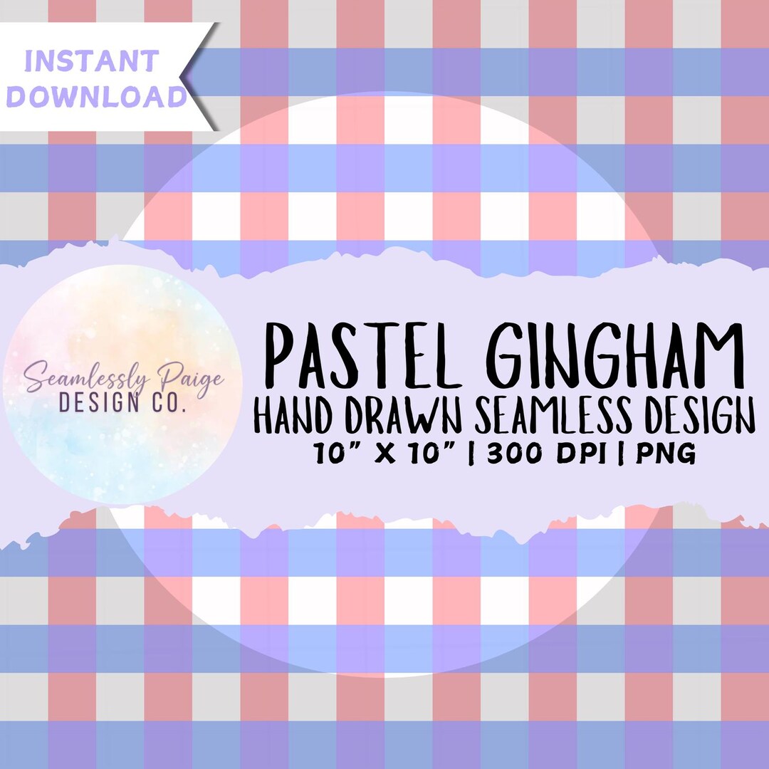 Seamless Gingham Repeatable Pattern Pastel | Seamless PNG With ...