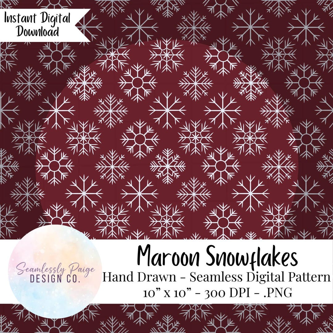Snowflake Digital Paper | Seamless Christmas Background | Winter ...