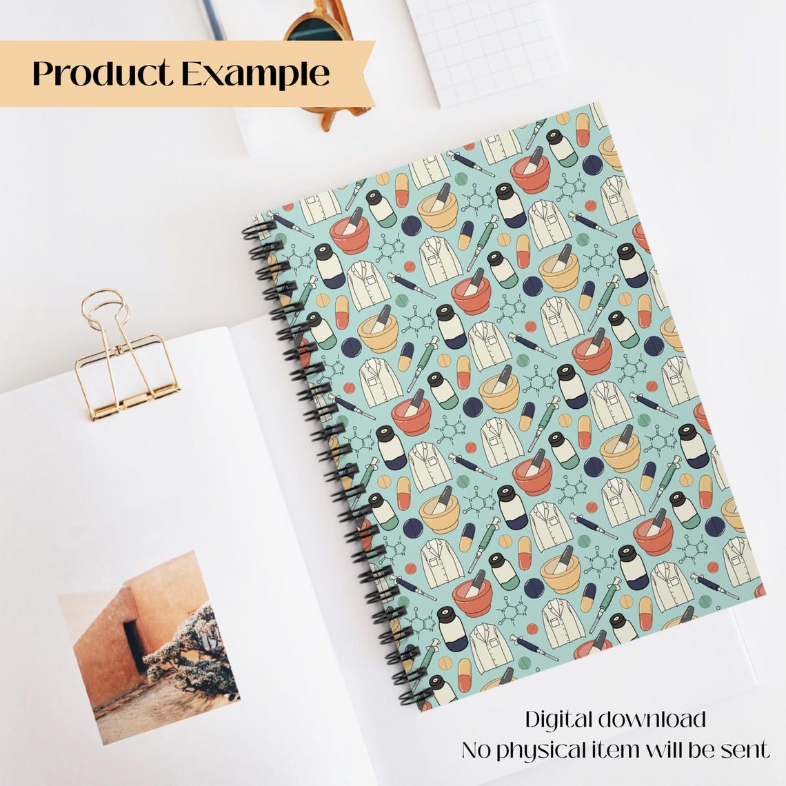 Seamless Pattern PNG Pharmacy Medical Healthcare Digital Paper for ...