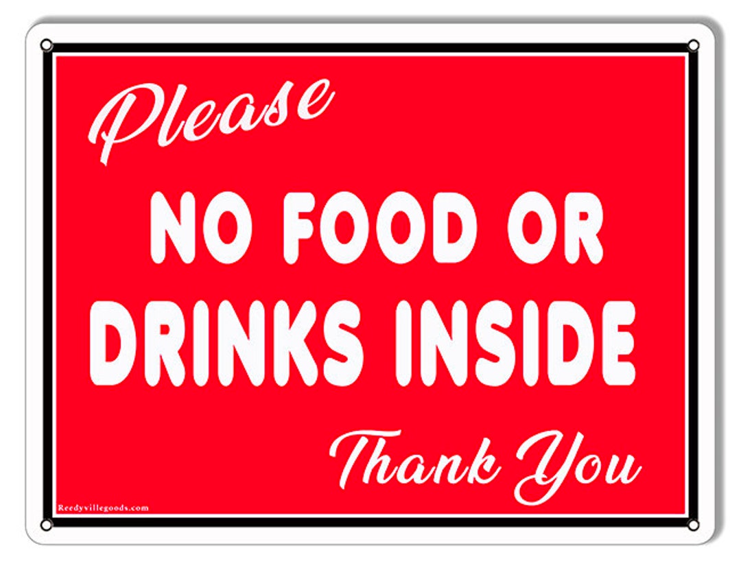 No Food or Drinks Inside - Etsy