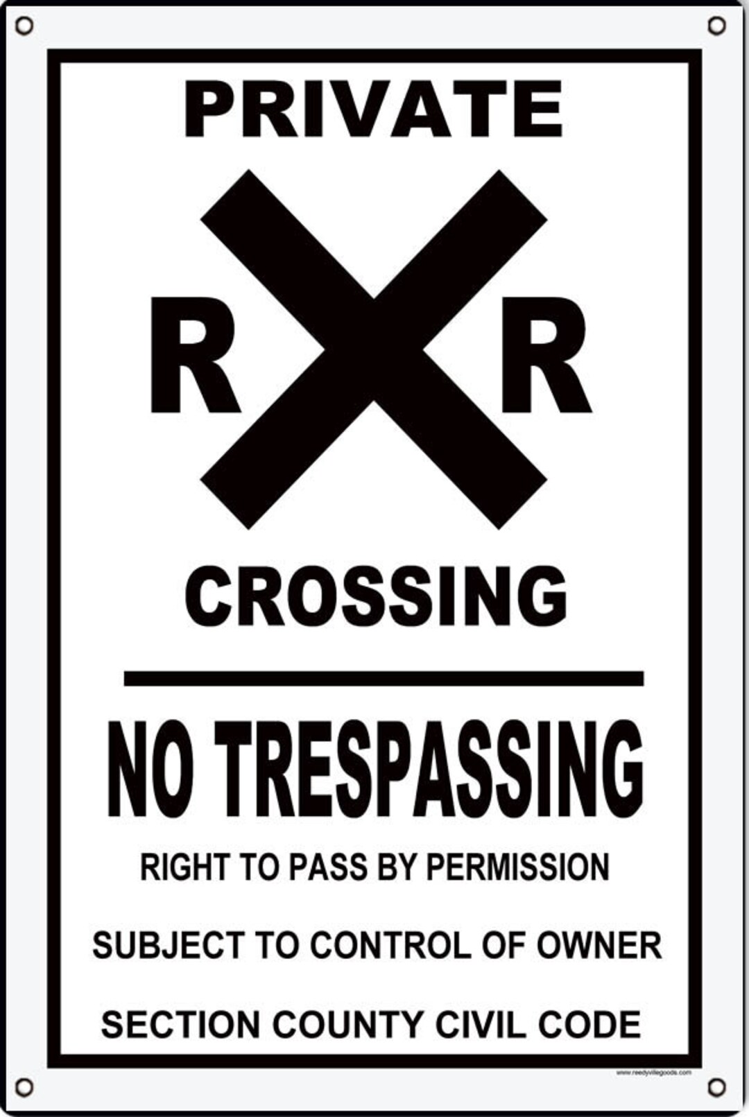 Private Railroad Crossing Sign - Etsy