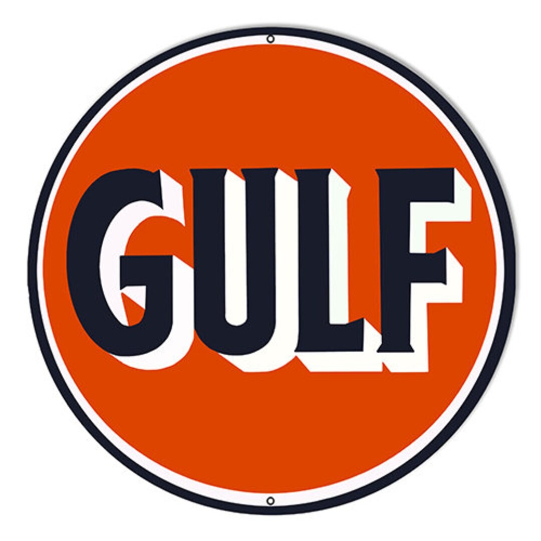 Gulf 10" Round Sign - Etsy