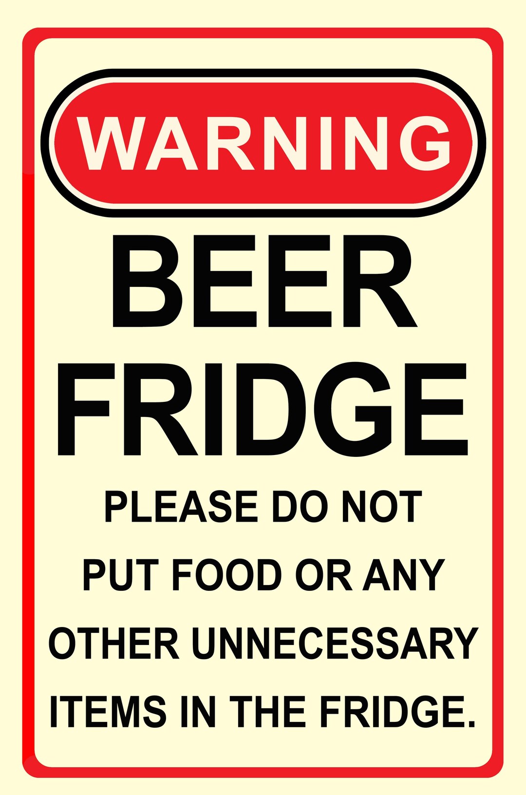 Warning Beer Fridge Metal Sign - Etsy