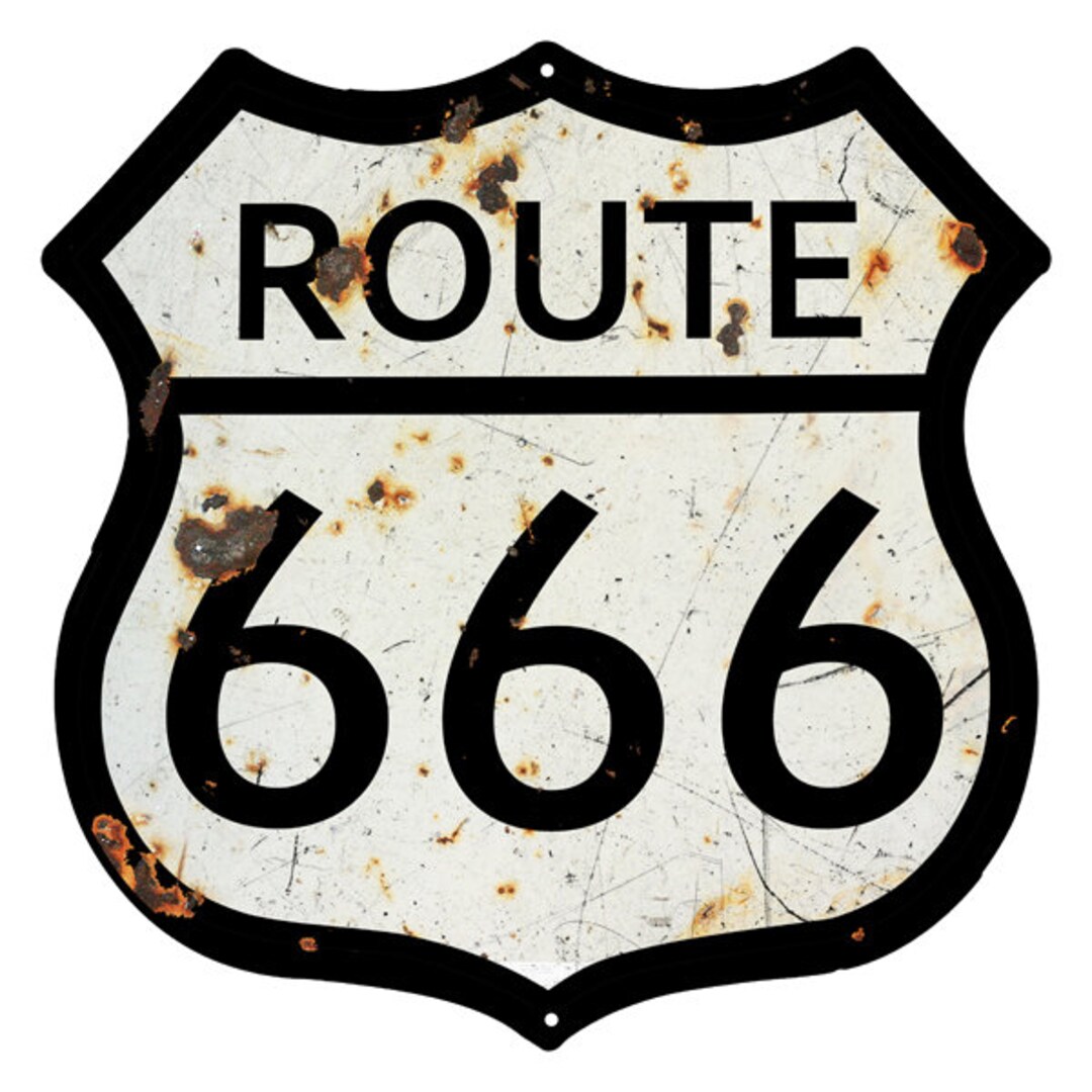Vintage Looking Route 666 Highway Sign - Etsy