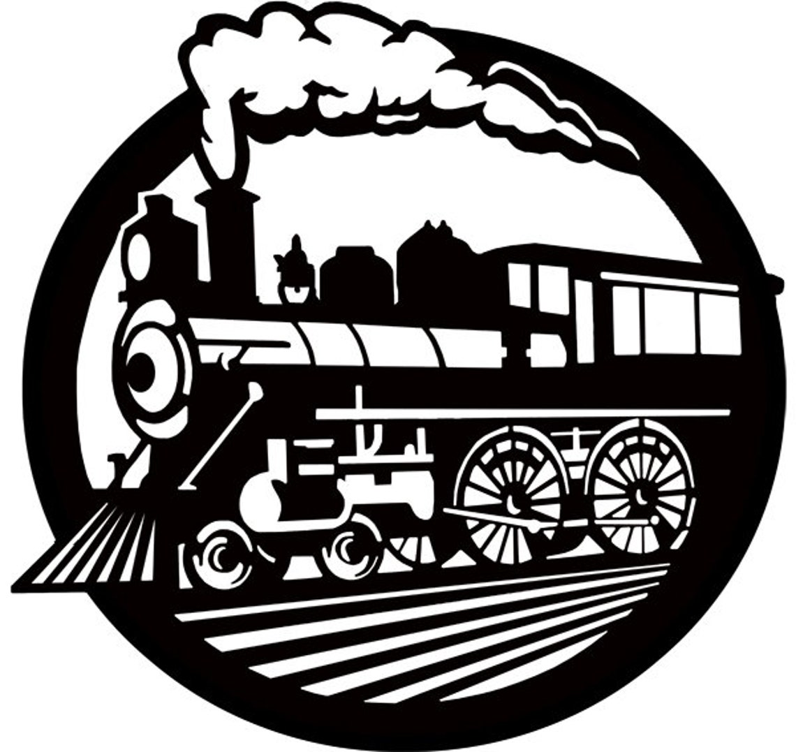 Round Train Silhouette Laser Cut Out Sign - Etsy