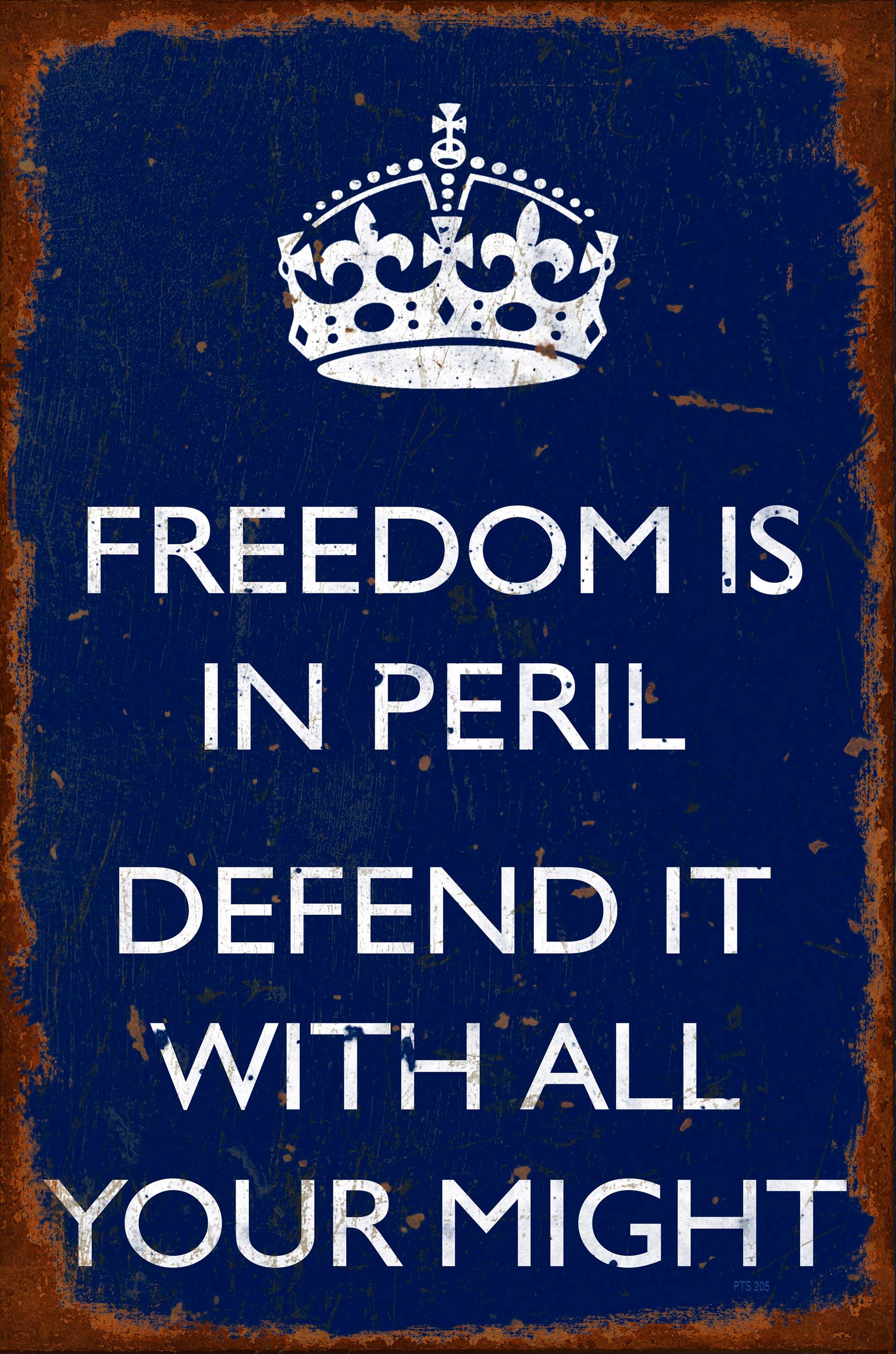 Freedom is in Peril, Defend It With Your Might Metal Sign - Etsy