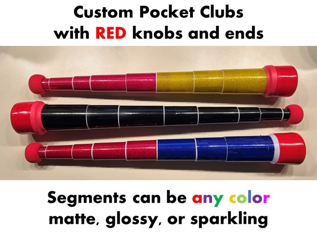 One (1) Custom Color Collapsible Juggling Club, Red Knob, Red End - Etsy